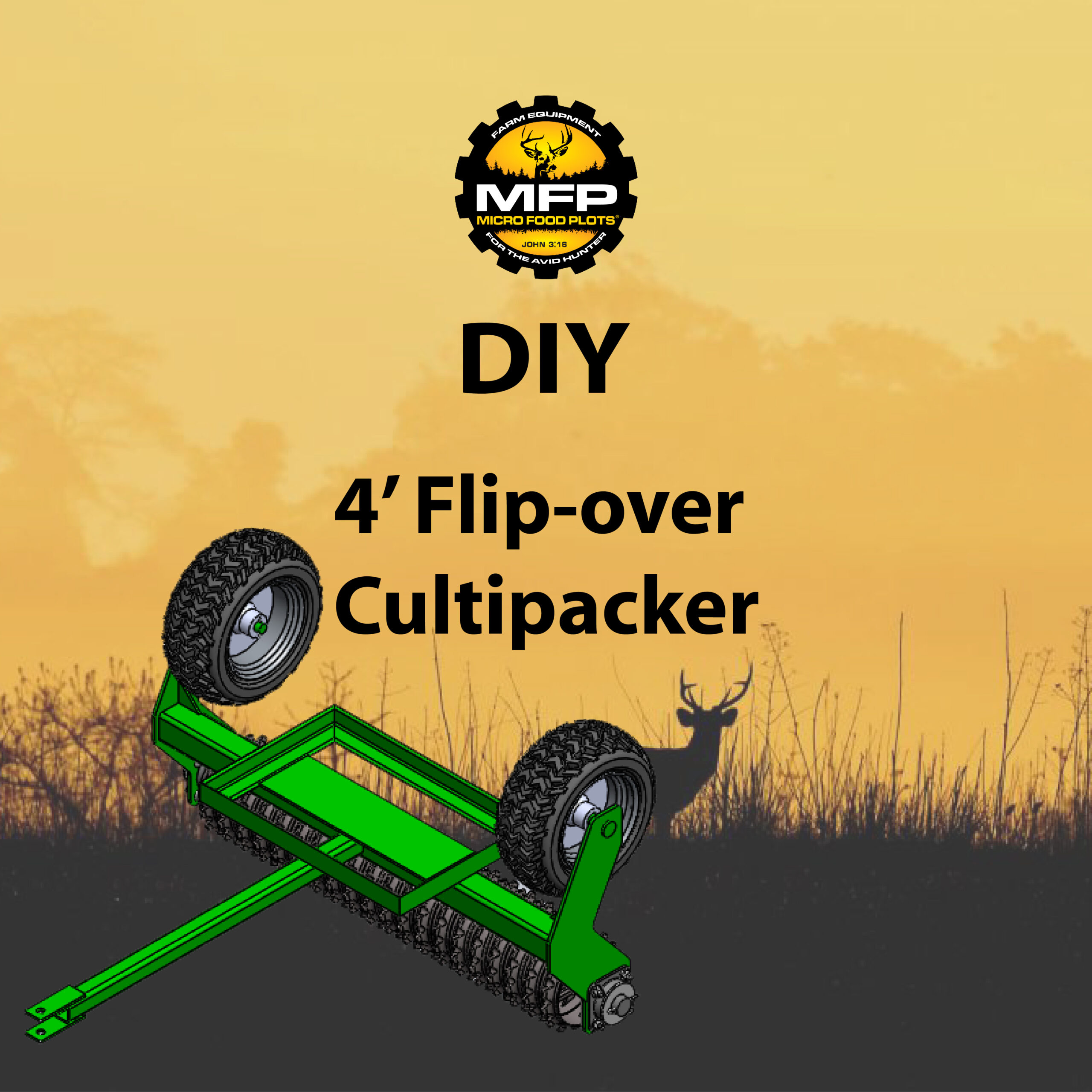DIY 4 Foot Flip Over Cultipacker Drawings | Micro Food Plots